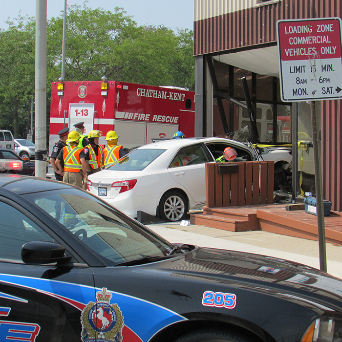 Car smashes through business front - The Chatham Voice